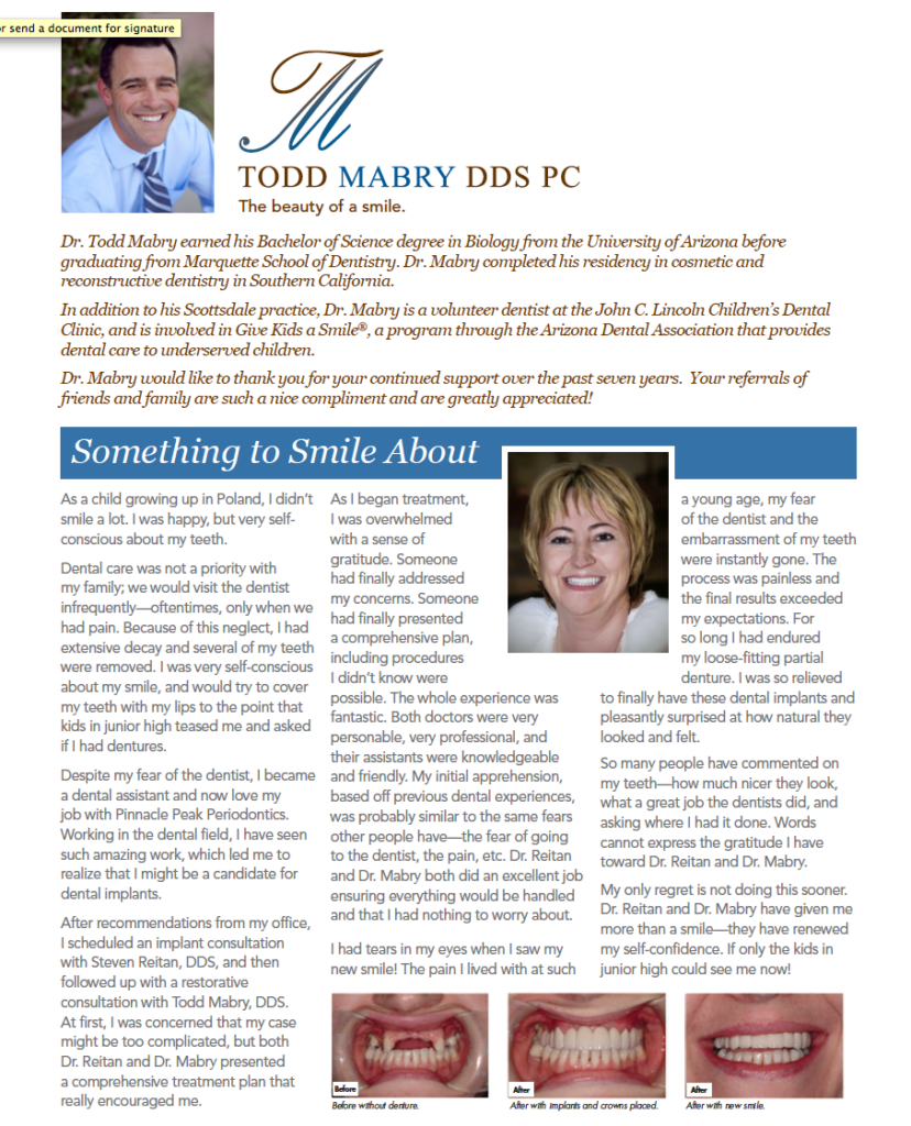 Practice Newsletter – Something to Smile About